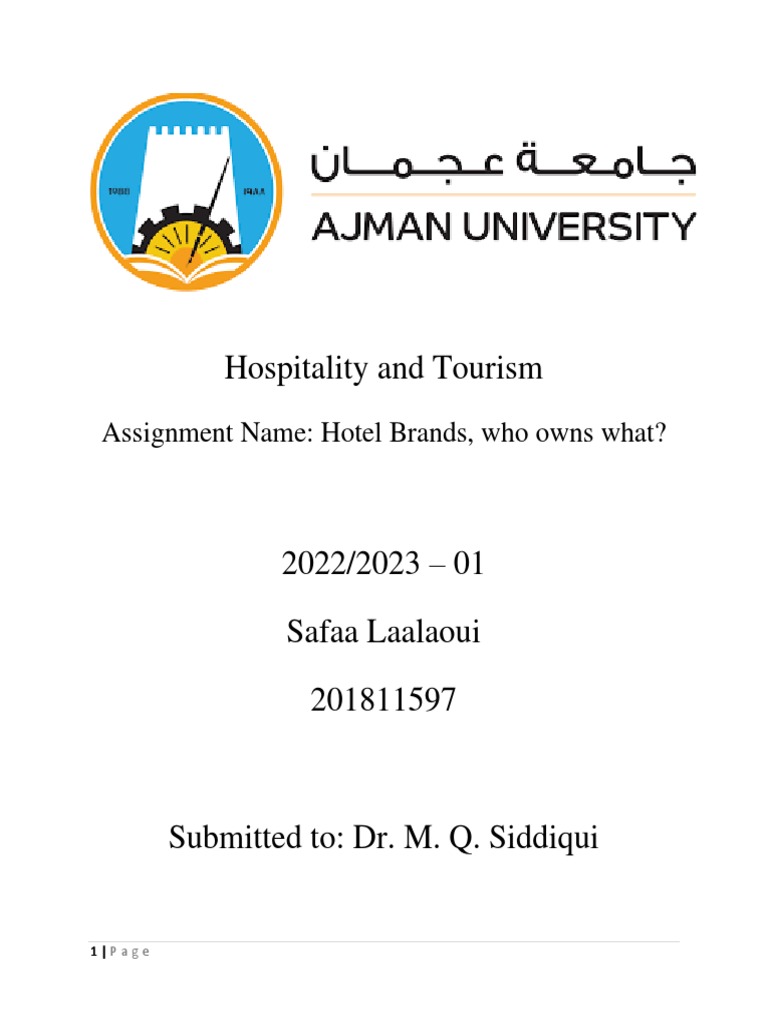 Assignment 1 - Hotel Brands | PDF | Hotel | Marriott International