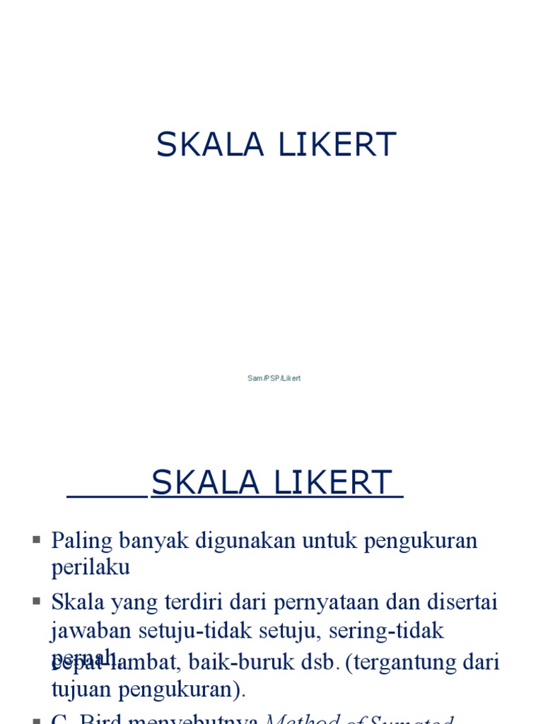 Skala Likert | PDF | Teknologi & Rekayasa