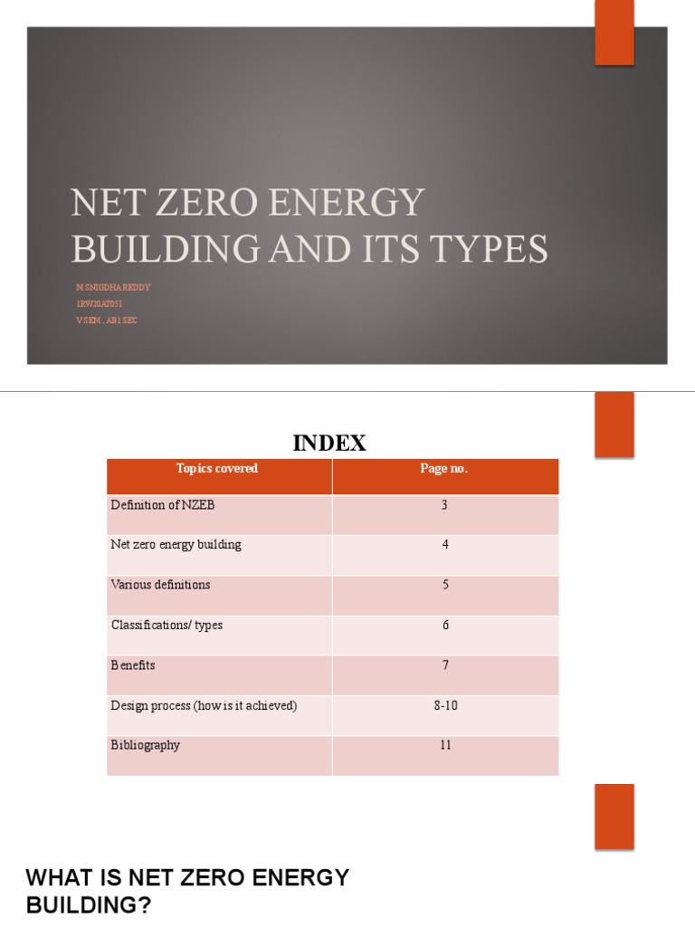 Net Zero Energy Building and Its Types | PDF | Building Insulation ...