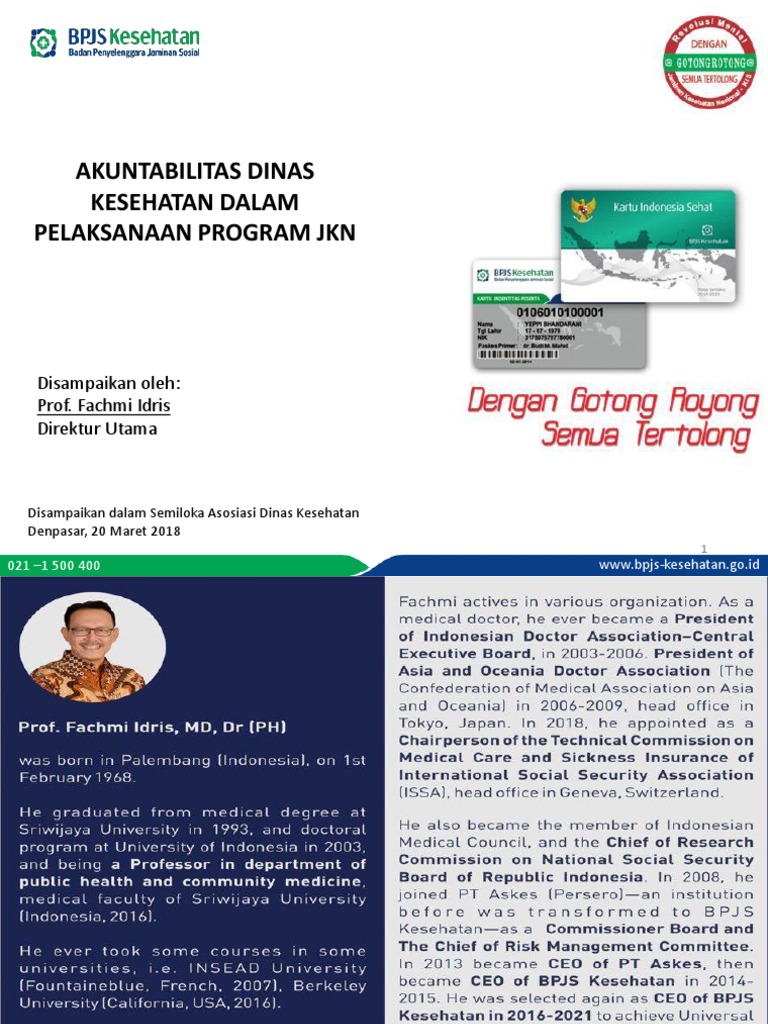 Dirut BPJS Akuntabilitas Pelaksanaan JKN | PDF