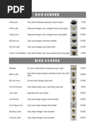 Menu Lengkap Bagi Kopi dan Harga | PDF