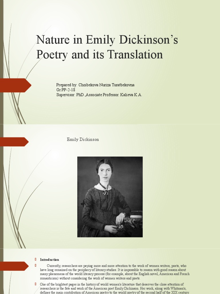 Презентация | PDF | Emily Dickinson | Poetry