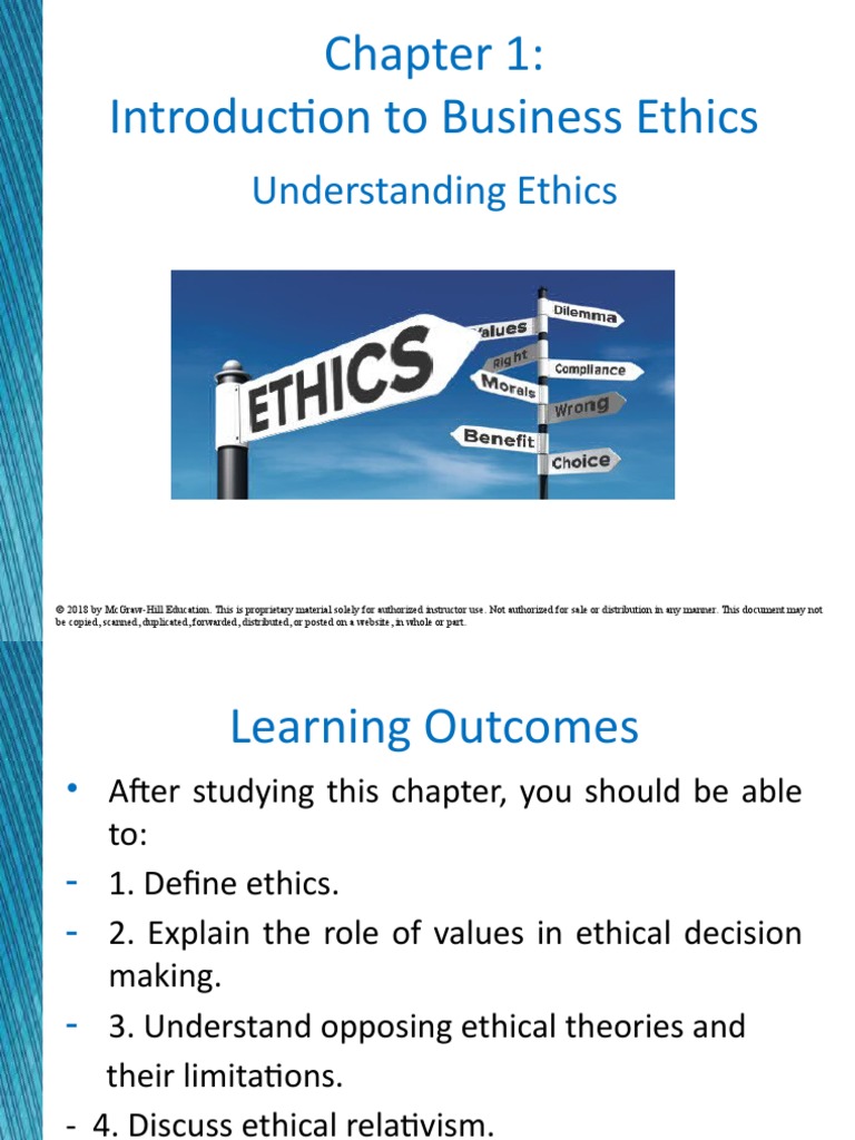 Chapter 1-Introduction To Business Ethics | PDF | Utilitarianism | Virtue