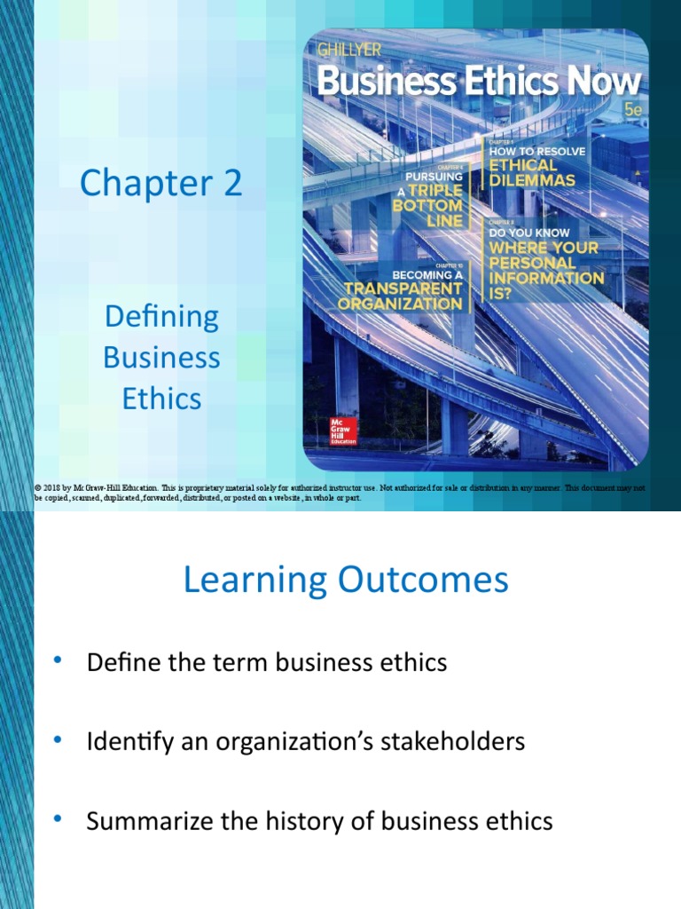 Chapter 2 - Defining Business Ethics | PDF | Business Ethics | Behavior