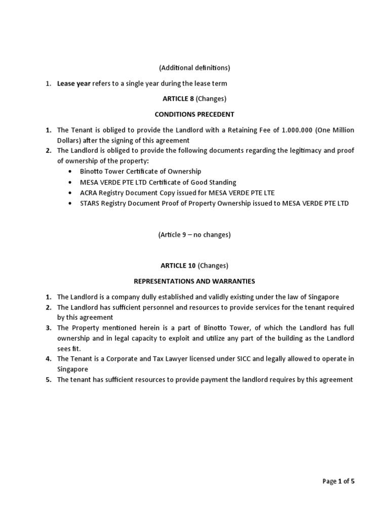 LEASE-AGREEMENT Covenants | PDF | Lease | Leasehold Estate