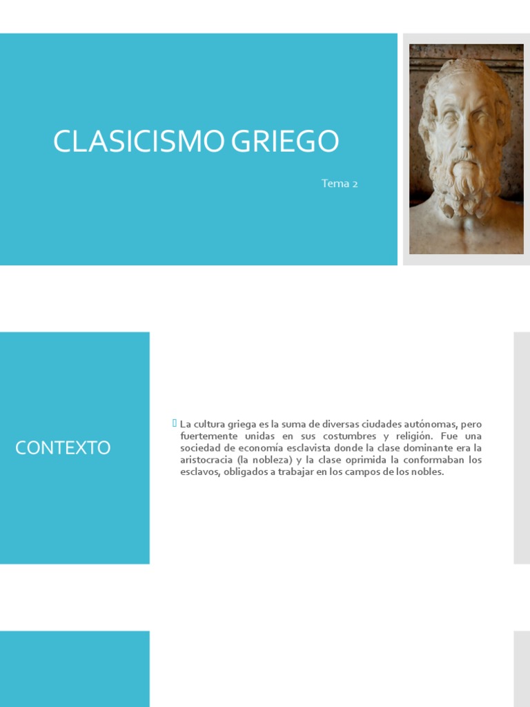Tema 2 - Clasicismo Griego | PDF | Ilíada | Odiseo