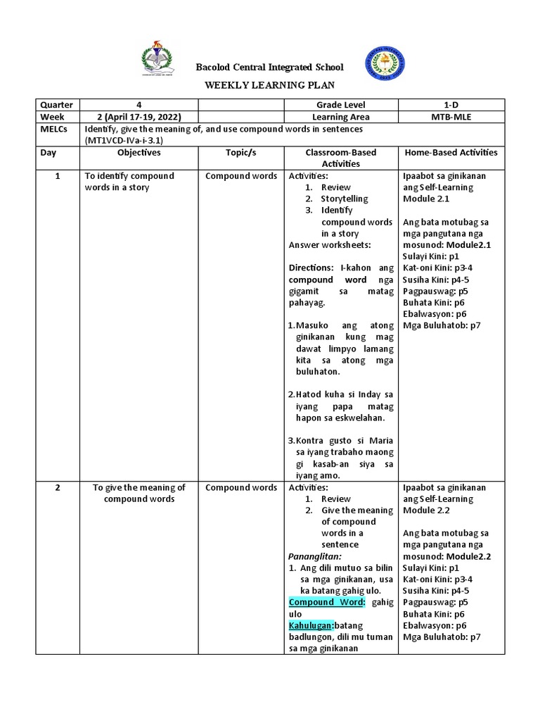 MTB Week 3 4TH Quarter | PDF