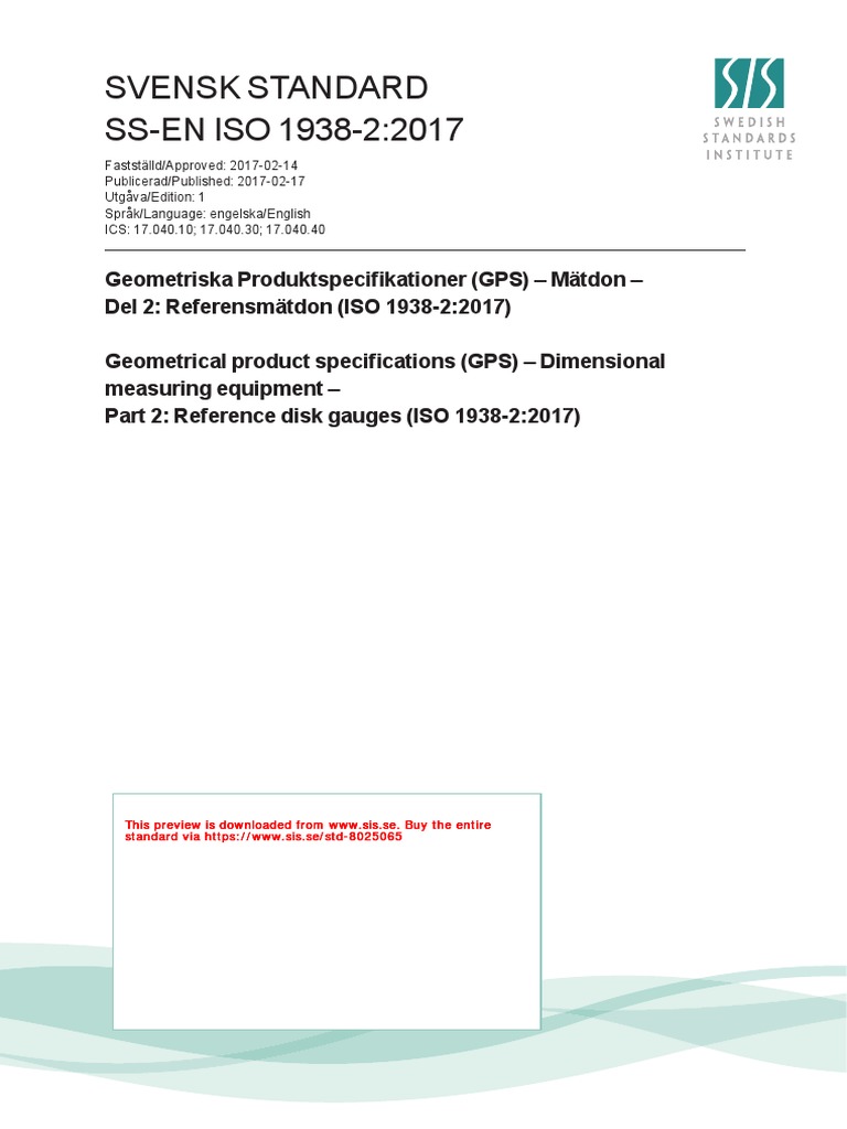Dokumen - Tips - Svensk Standard Ss en Iso 1938 22017 | PDF
