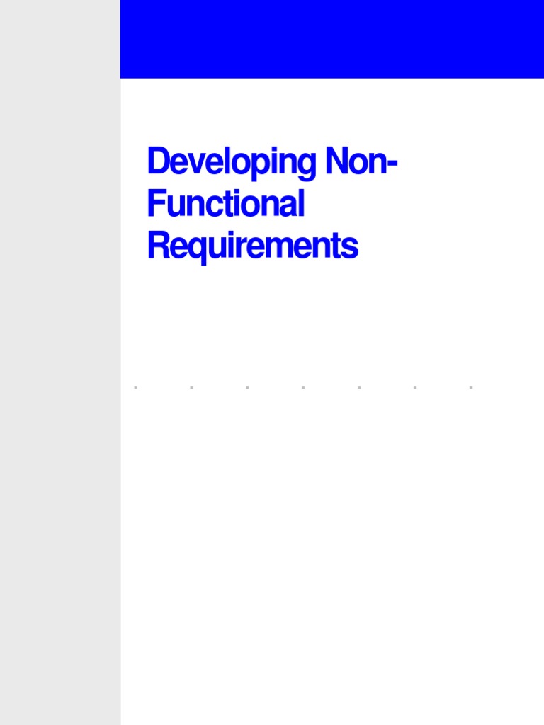 Developing Non-Functional Requirements | PDF | Information Security ...