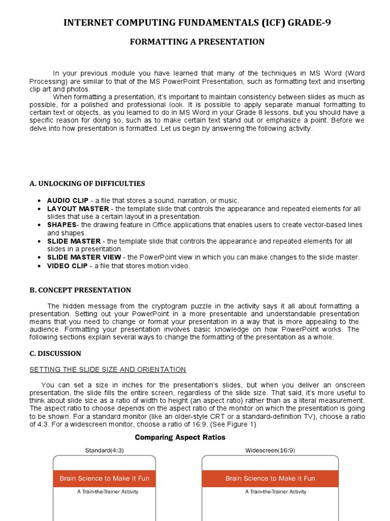 ICF 9 Week 3-4 | Download Free PDF | Page Layout | Computer Monitor