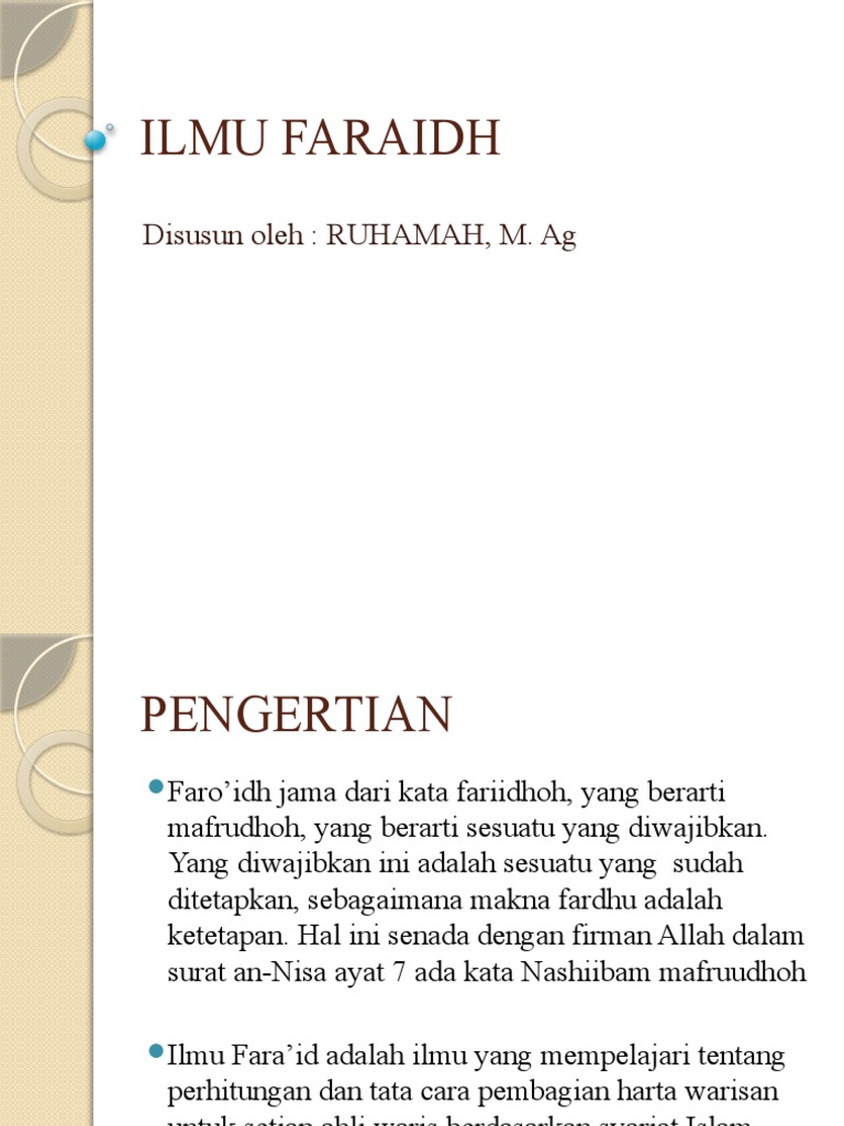 Panduan Ilmu Faraidh dan Warisan Islam | PDF