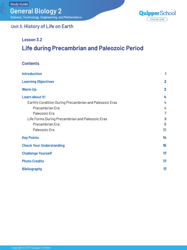 Precambrian Life and Earth Conditions | PDF | Geologic Time Scale ...