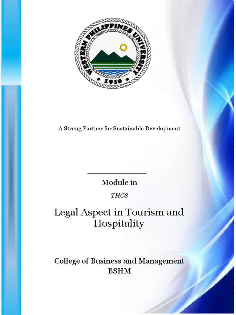 Module 1 Legal Aspects in Tourism & Hospitality | PDF | Due Process Clause | Tourism