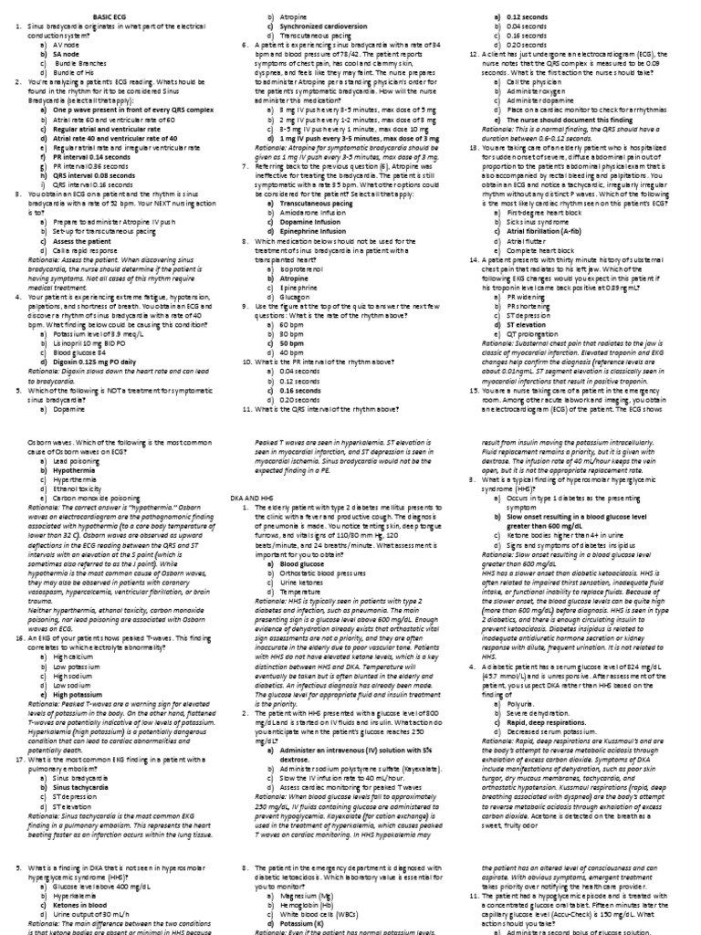 Basic Ecg | PDF | Diabetes | Electrocardiography