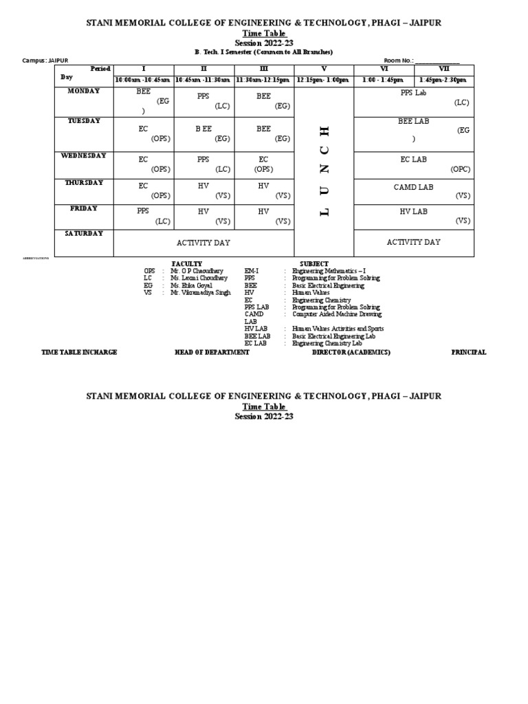 TIME TABLE I AND III SEM 4 Oct22 | PDF | Object Oriented Programming ...