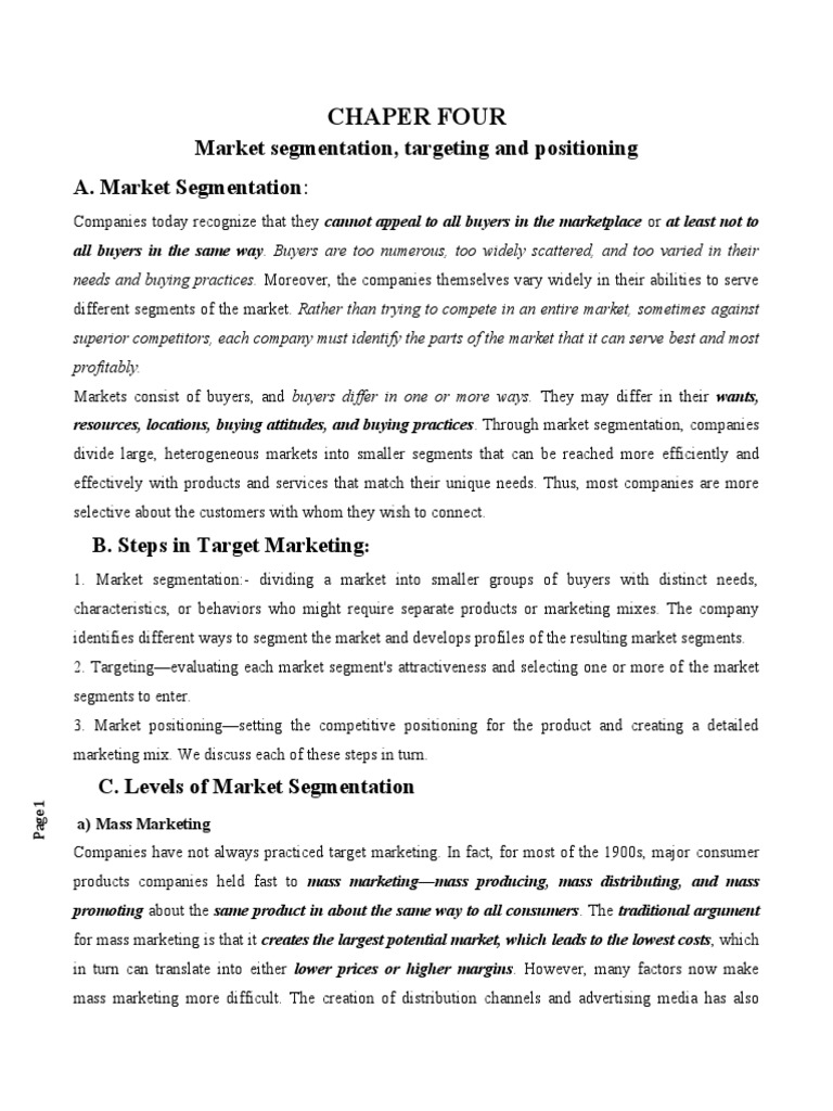 Principle of Marketing CHAPTER 4 | PDF | Market Segmentation | Marketing