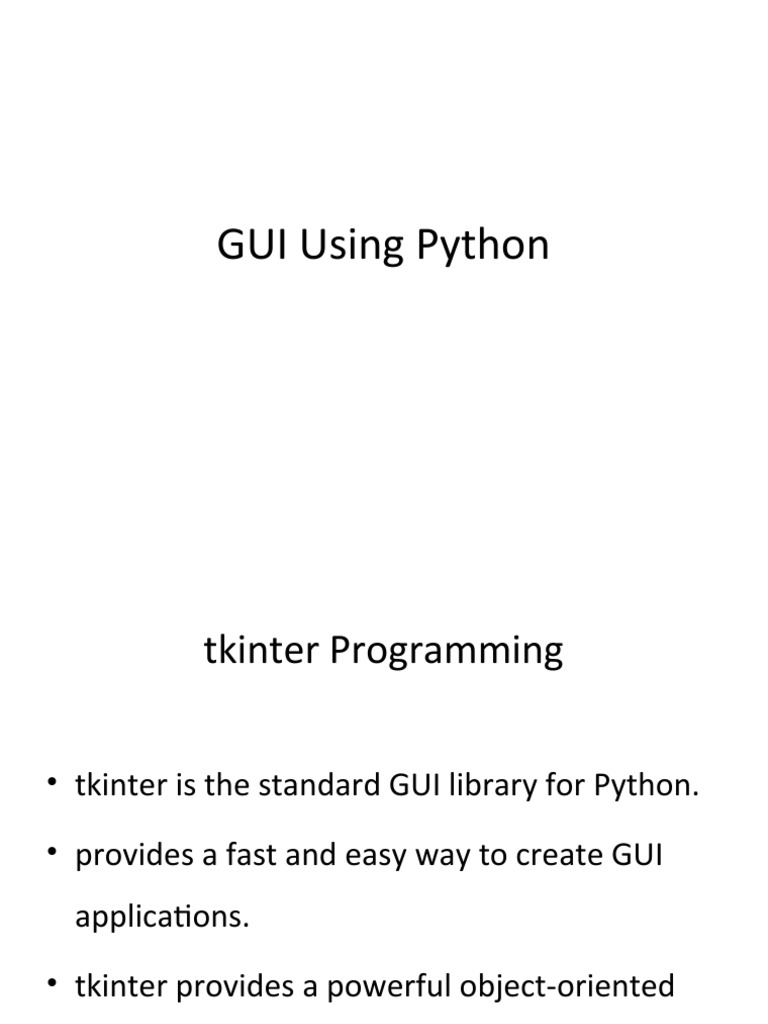 GUI Using Python | PDF | Graphical User Interfaces | Button (Computing)