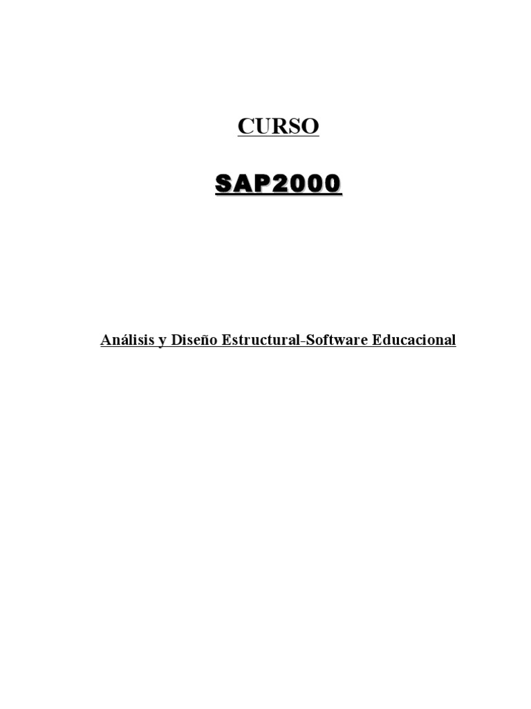 Manual Sap2000 | PDF | Rigidez | Software