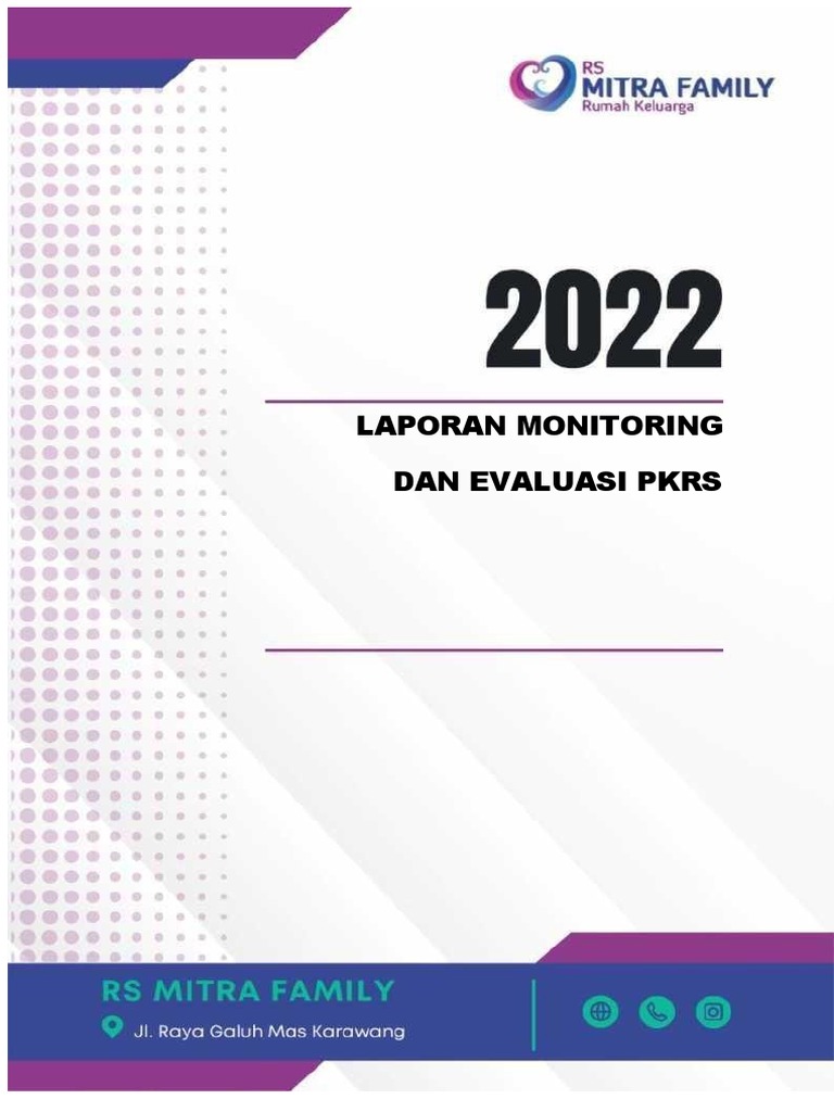 Laporan Monitoring Dan Evaluasi Pkrs | PDF