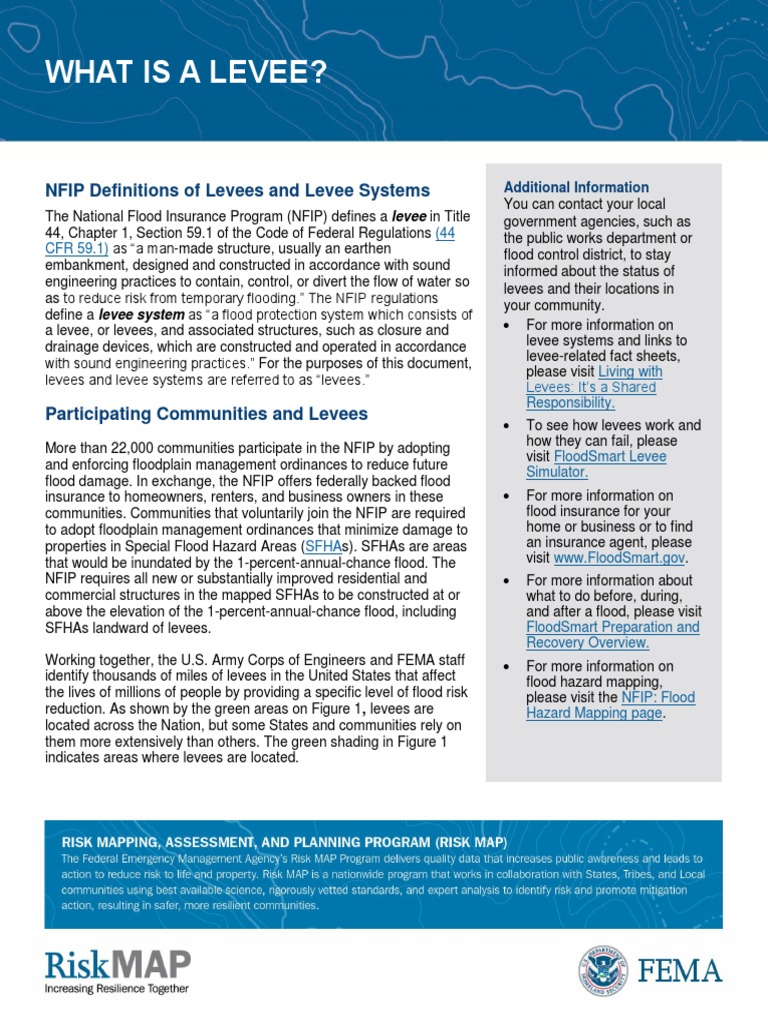 Fema - What Is A Levee - Fact Sheet - 0512 | Download Free PDF | Flood ... Fema - What Is A Levee - Fact Sheet - 0512 | Download Free PDF | Flood ...