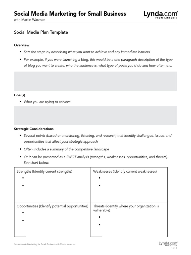 Social Media Plan Template | PDF | Social Media | Popular Culture ... Social Media Plan Template | PDF | Social Media | Popular Culture ...