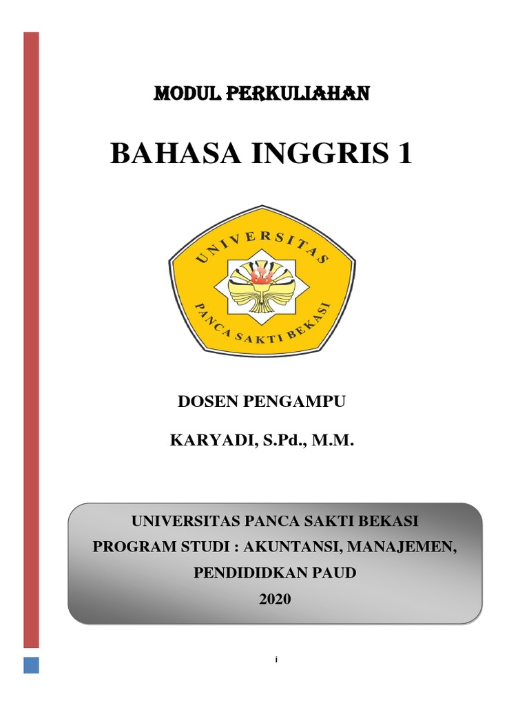 MODUL PERKULIAHAN BAHASA INGGRIS 1: PROGRAM STUDI AKUNTANSI, MANAJEMEN ...