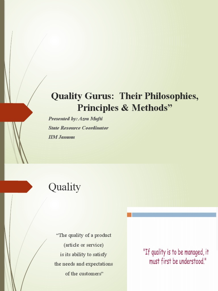 Vdocument - in Quality-Gurus | PDF | Quality (Business) | Leadership