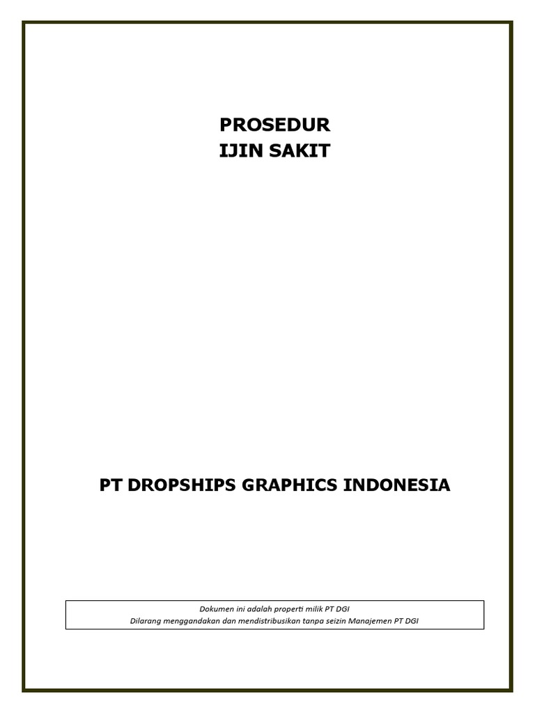 Sop Ijin Sakit | PDF