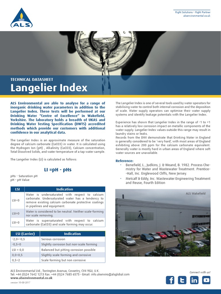 Langelier-Index TD Uk | Download Free PDF | Water | Chemical Substances