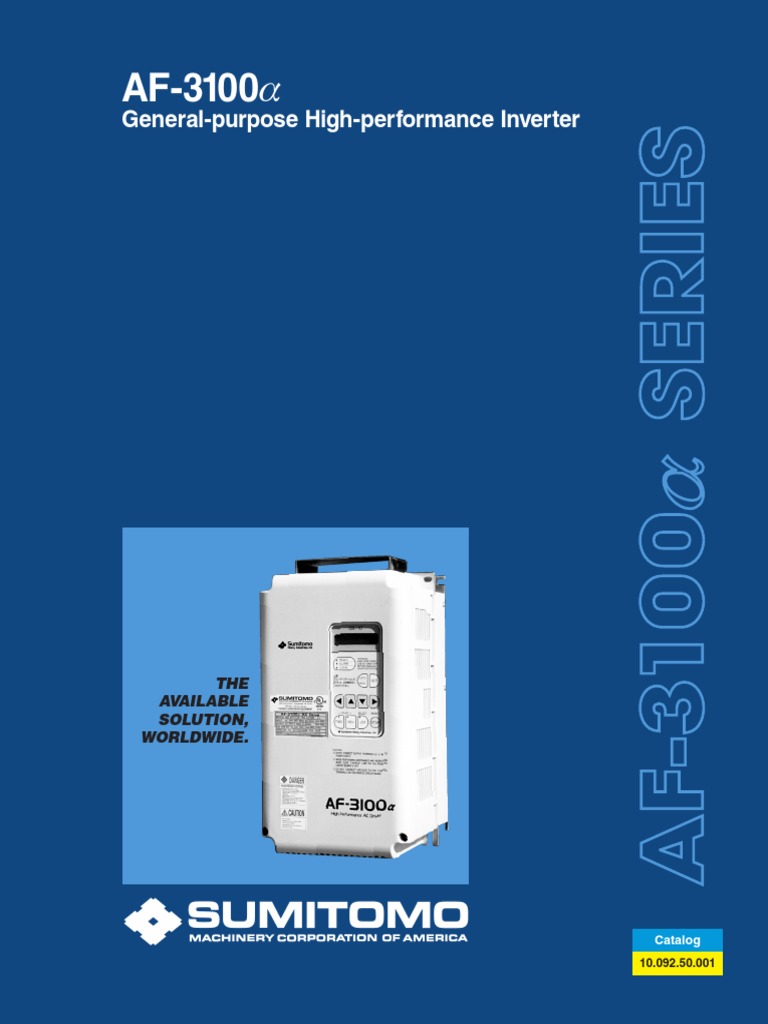 Inverter Sumitomo Af3100 | PDF | Menu (Computing) | Electric Motor