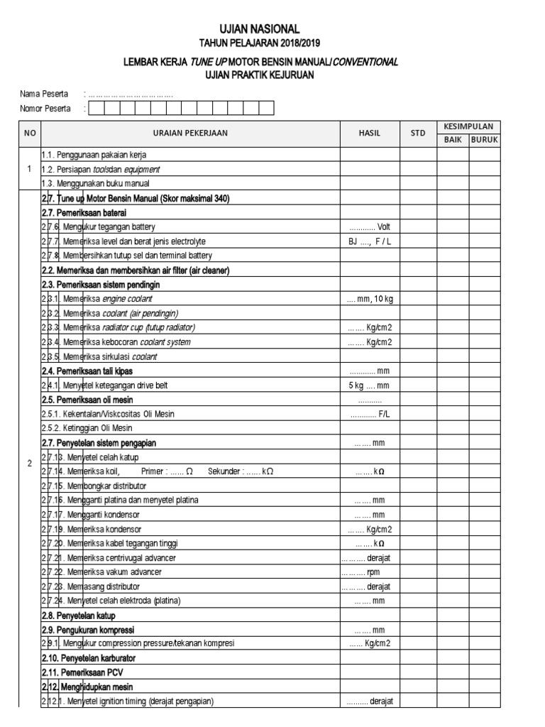 Lembar Kerja UKK 2018 | PDF