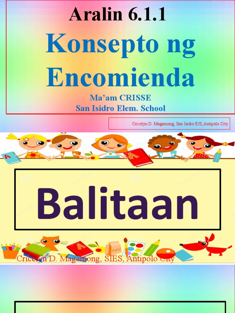 AP Q2 Konsepto NG Encomienda | PDF