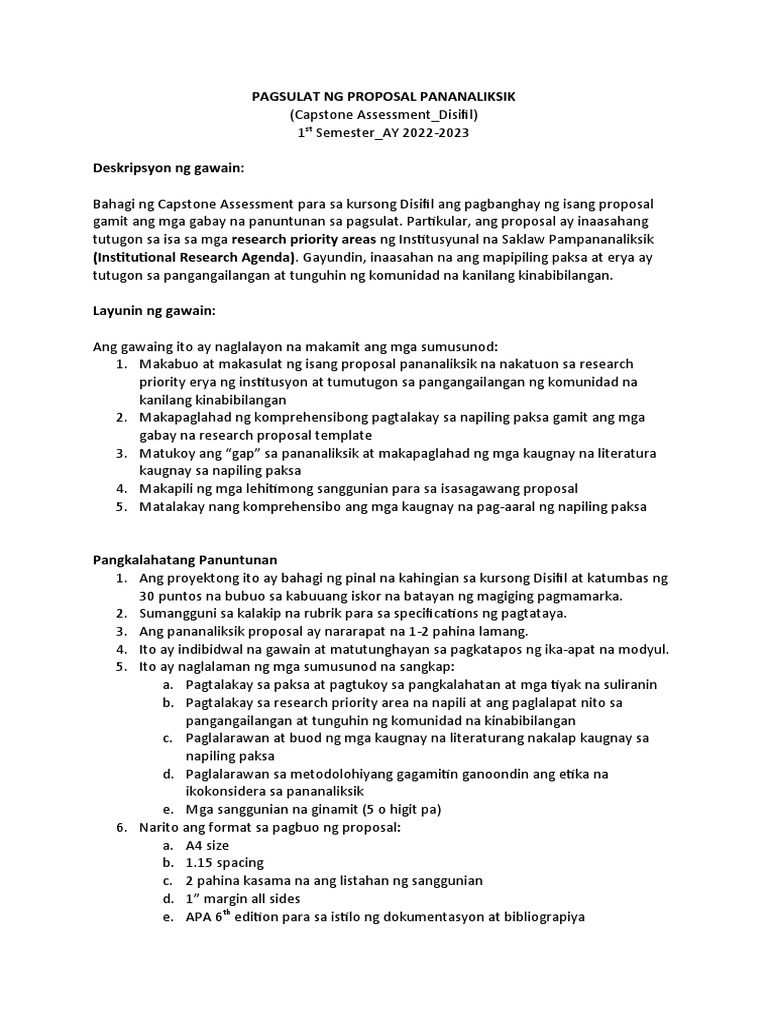 Pagsulat NG Proposal Pananaliksik | PDF