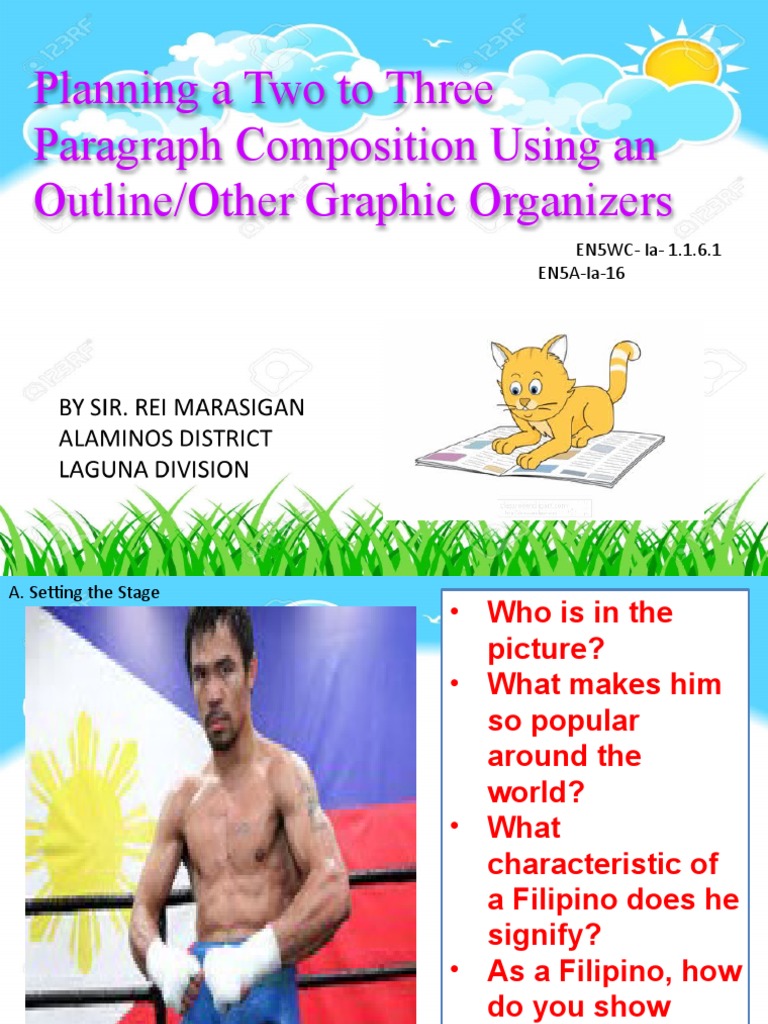 ENGLISH 5 Q1, W1, D4 Planning A Two To Three Paragraph Composition ...