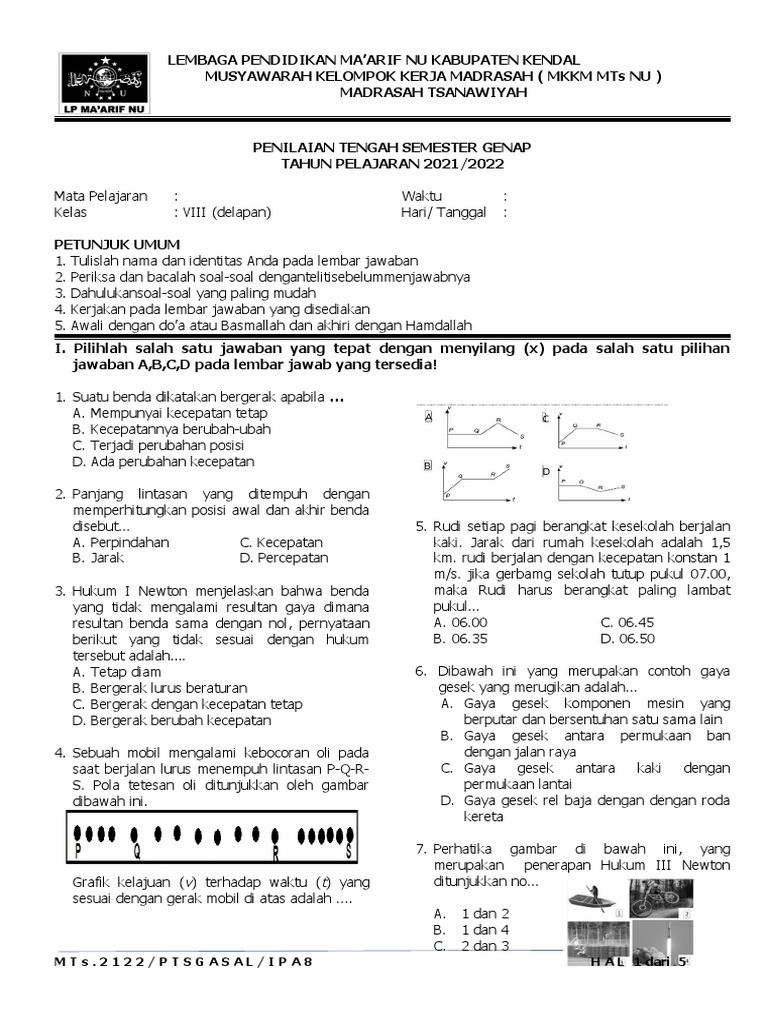 Soal IPA Kelas VIII Semester Genap | PDF