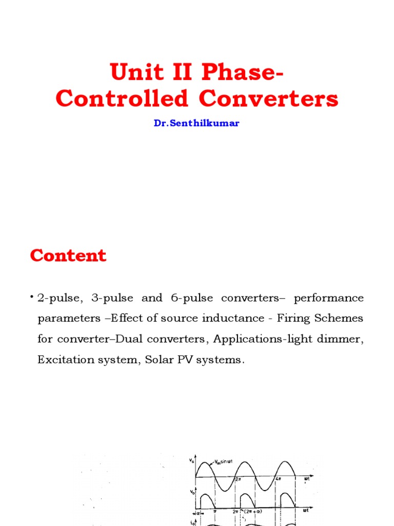 Unit II Phase-Controlled Converters | PDF | Science & Mathematics ...