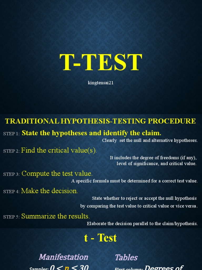 T Tests Independent and Paired | PDF | Student's T Test | Statistical ... T Tests Independent and Paired | PDF | Student's T Test | Statistical ...