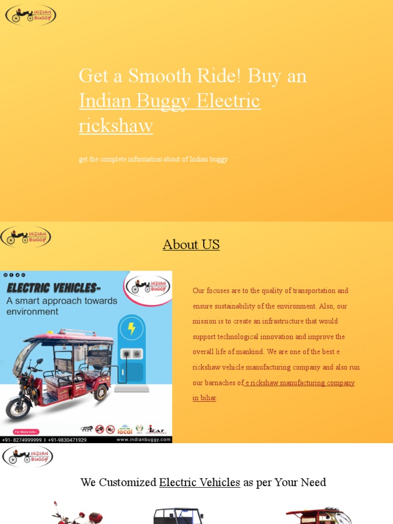 Buy Eco-Friendly Indian E-Rickshaws | PDF | Business | Computers