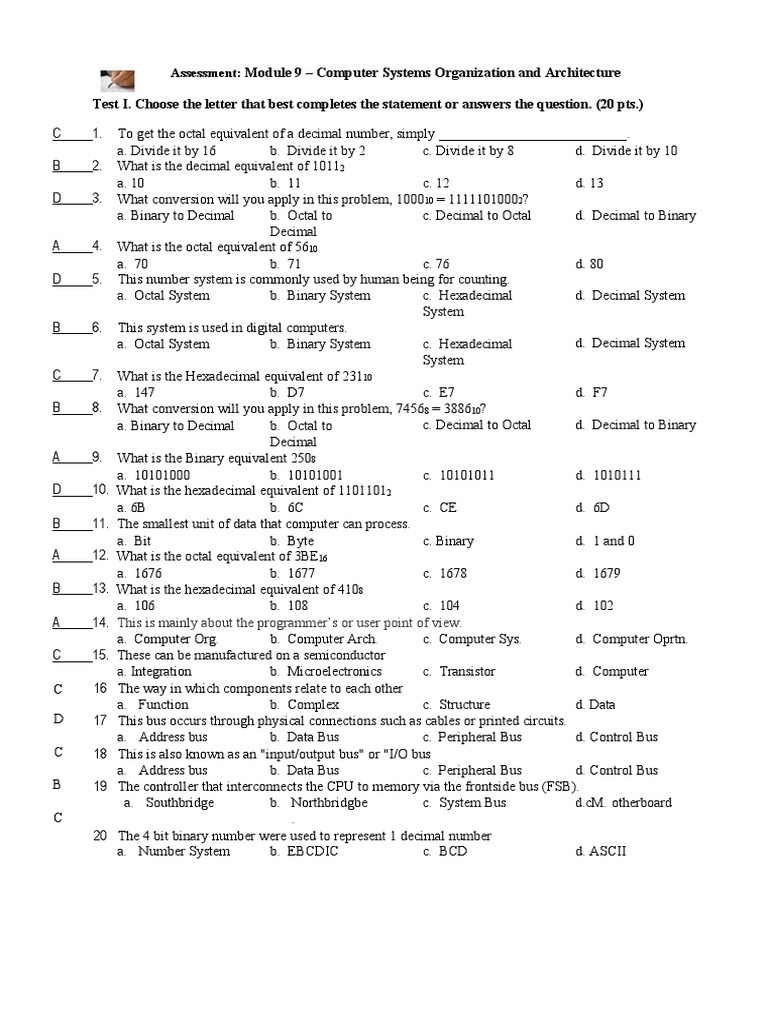 Assessment Module 9 COA | PDF | Electrical Engineering | Computing