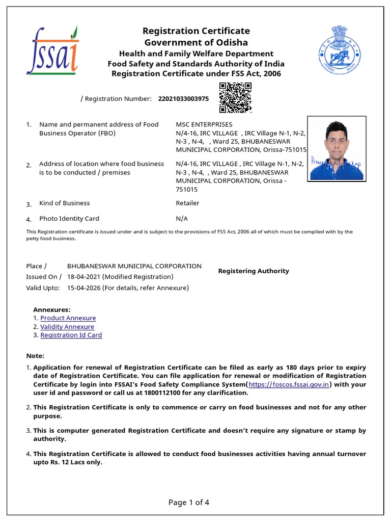 UPTOWN MART-Upload FSSAIDrug Store Certificate | PDF | Foods | Food ...
