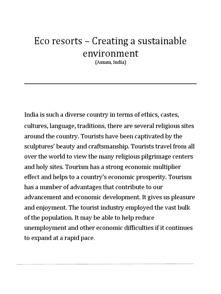 Revitalizing Resorts by Vernacular Methods 1 | PDF | Tourism | Natural Environment