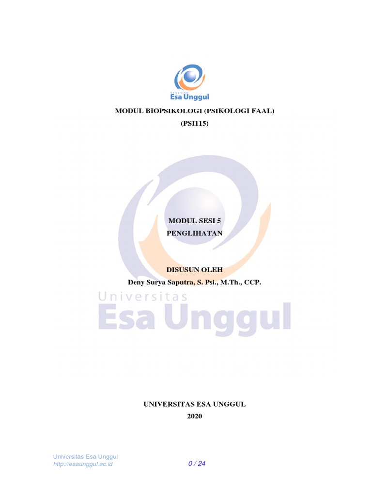 MODUL PERTEMUAN 5 Psi Faal | PDF