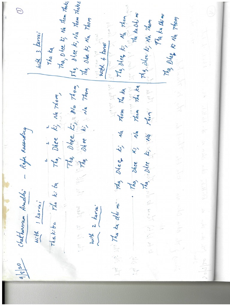 Mridangam Notes-Part-1 | PDF