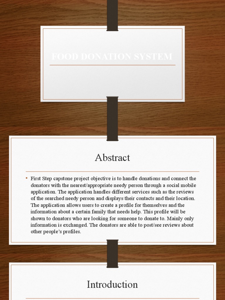 Food Donation System | PDF | Restaurants | Non Governmental Organization