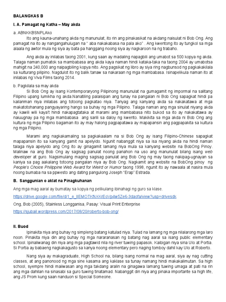 ABNKKBSNPLAko Ni Bob Ong | PDF