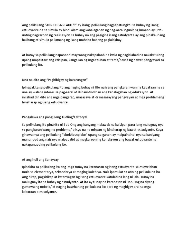 Istilo NG Npaglalahad | PDF