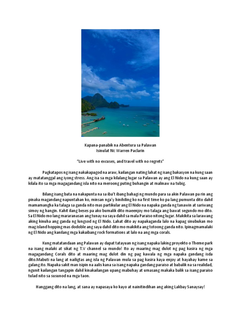 Lakbay Sanaysay | PDF