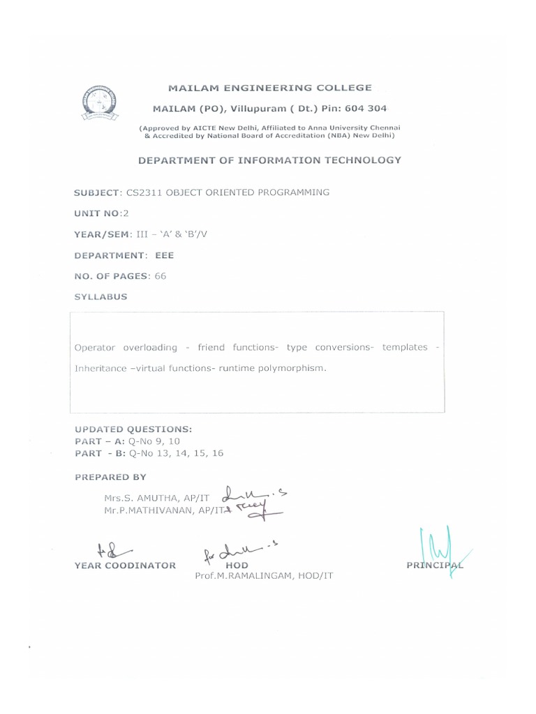 OOPS Unit 2 | PDF | Class (Computer Programming) | Subroutine