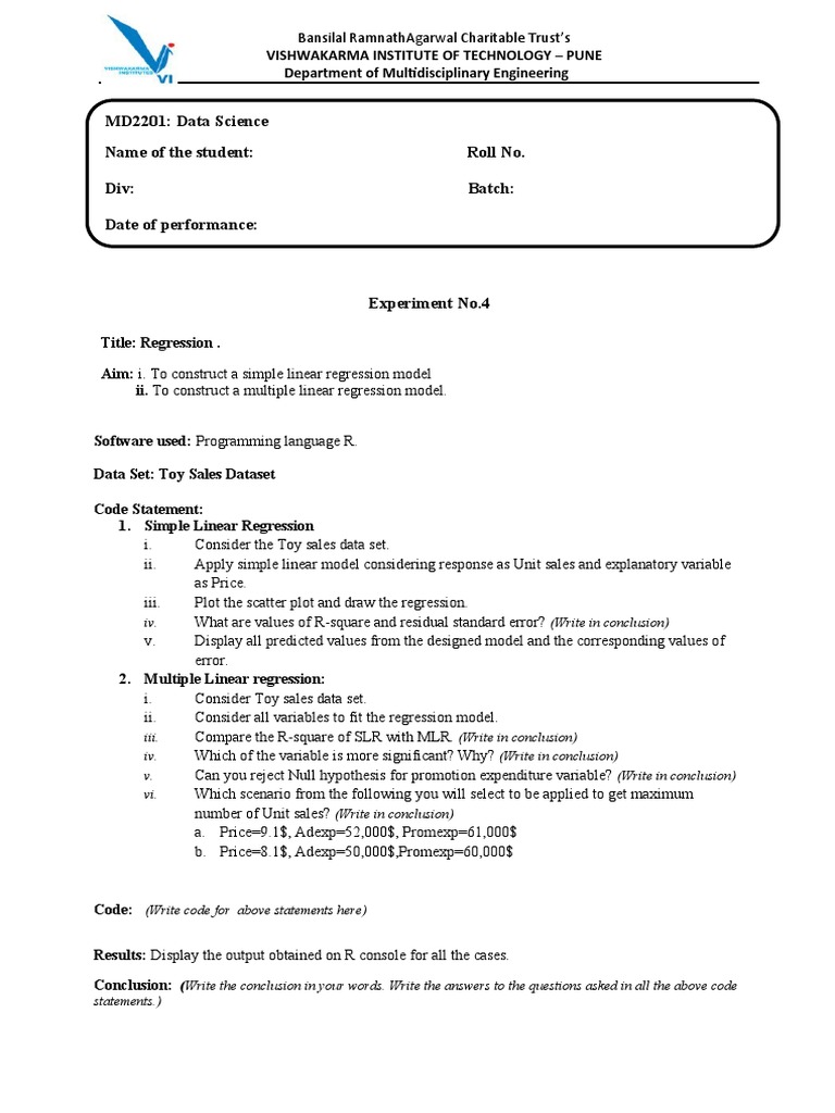 Linear Regression Analysis with R | PDF | Technology & Engineering