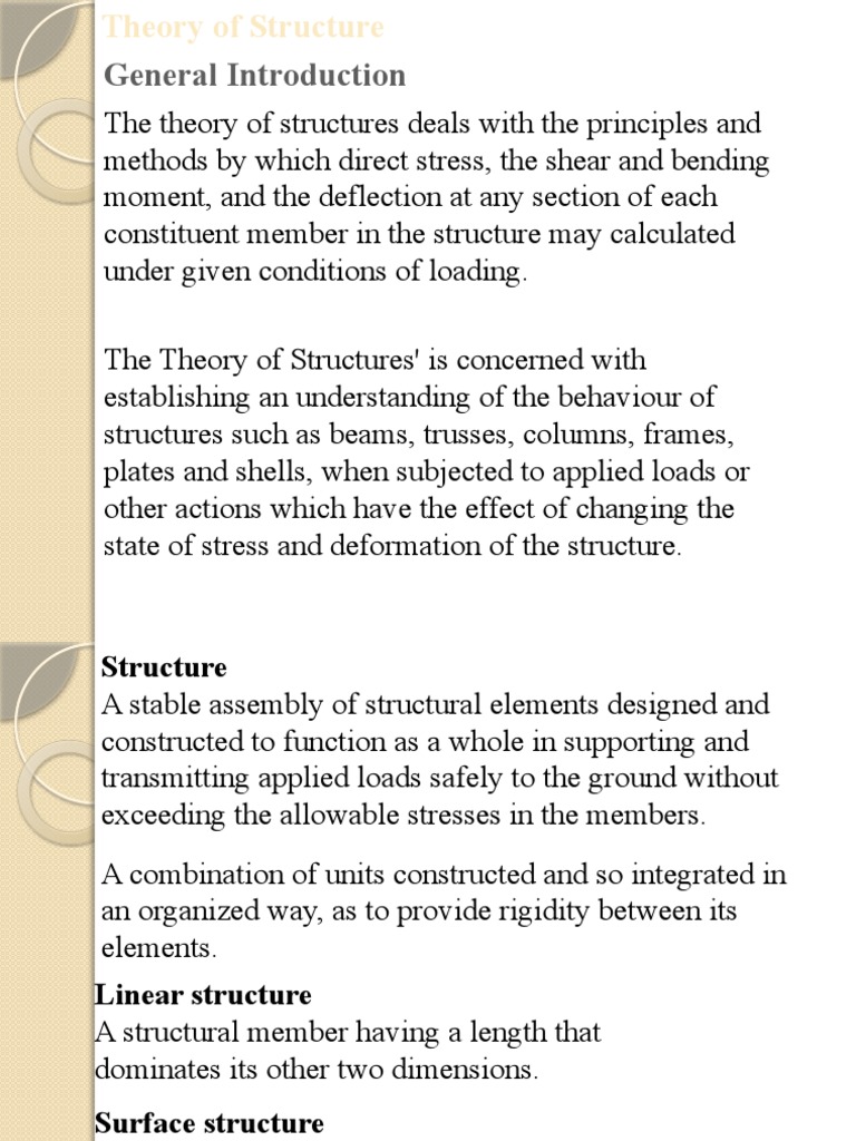 Theory of Structure | PDF | Bending | Stress (Mechanics)